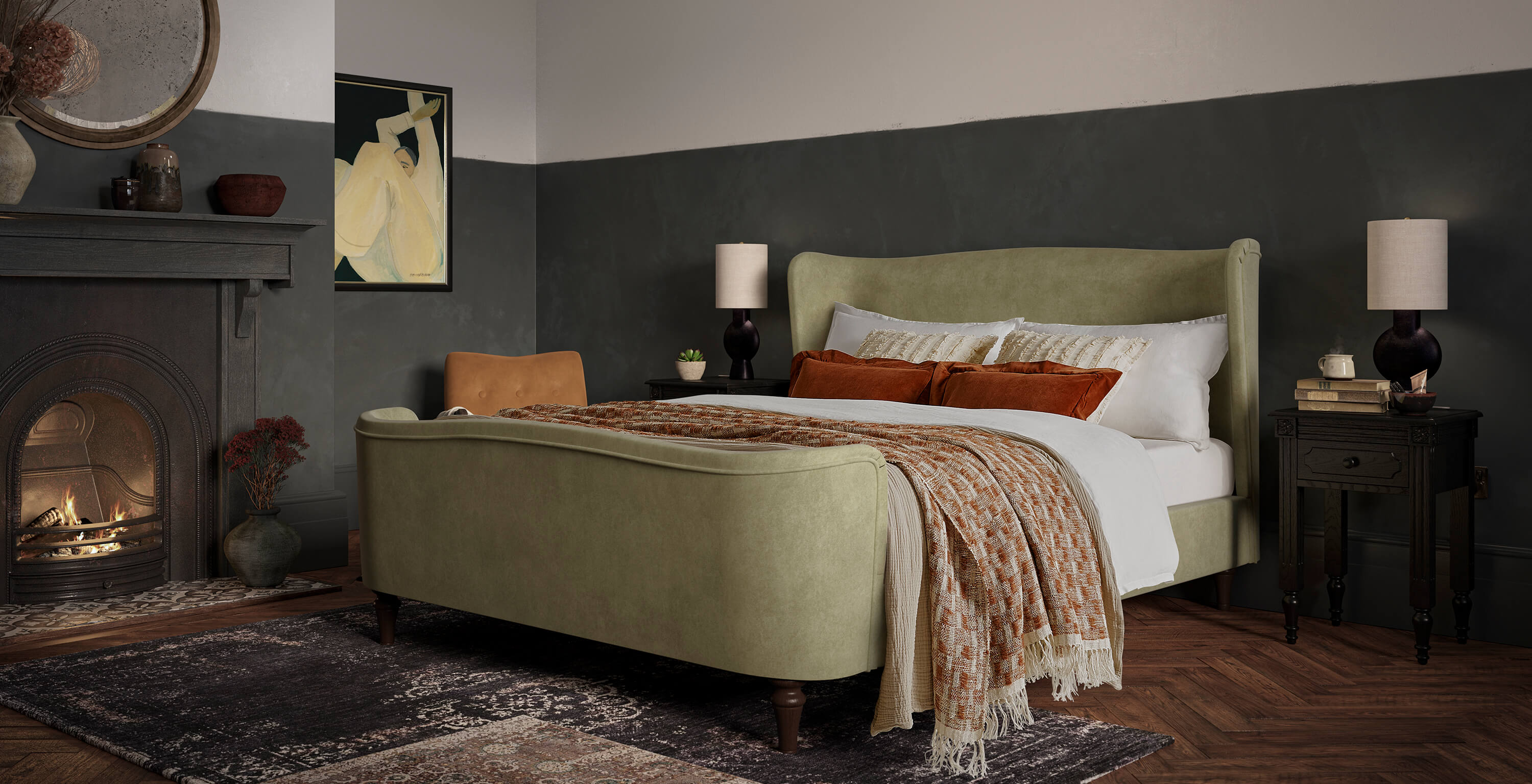 Bring the Outside in with an Earth Tone Bedroom | Feather & Black