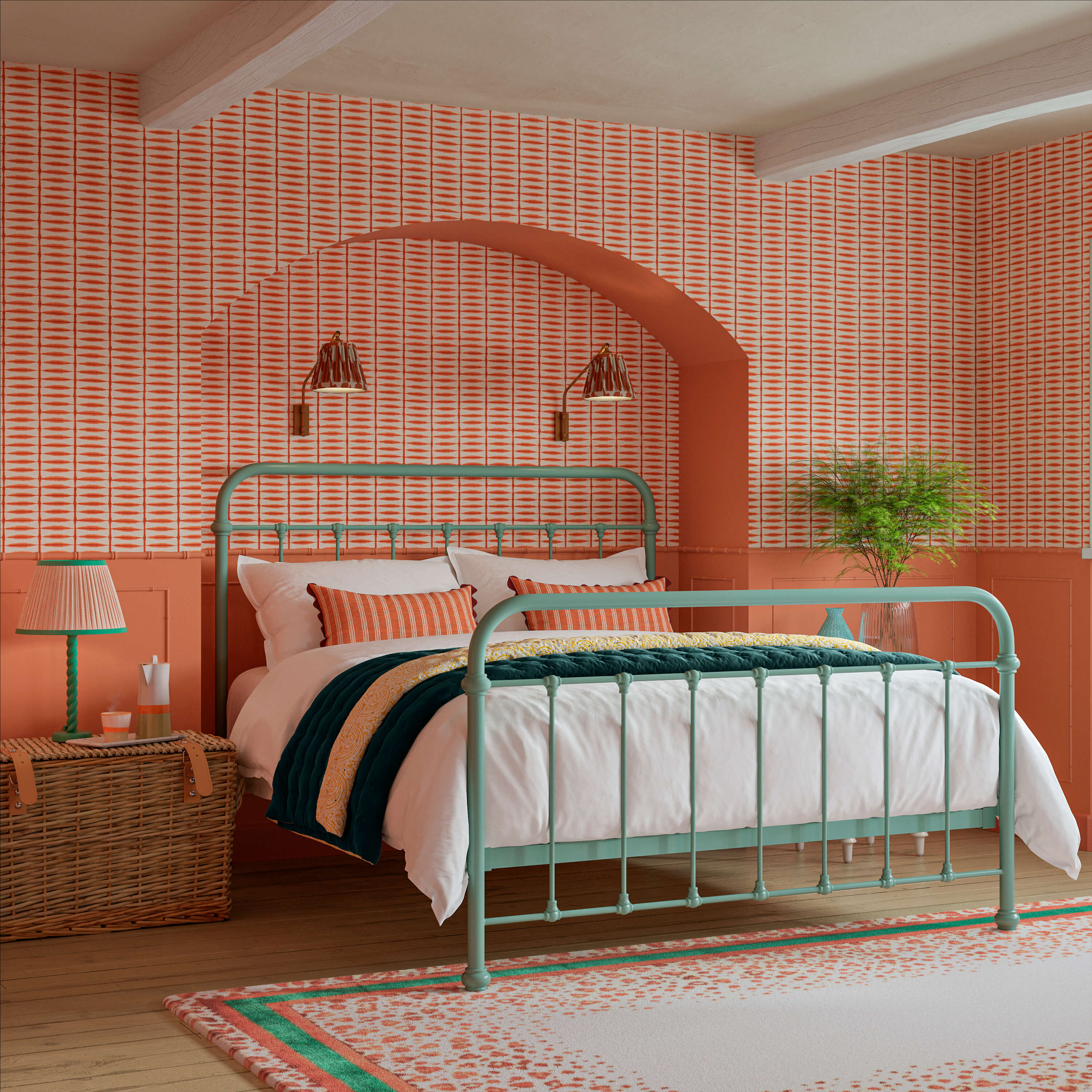 Adoring Oliver Beds | Black Metal Bed Frame | Feather & Black