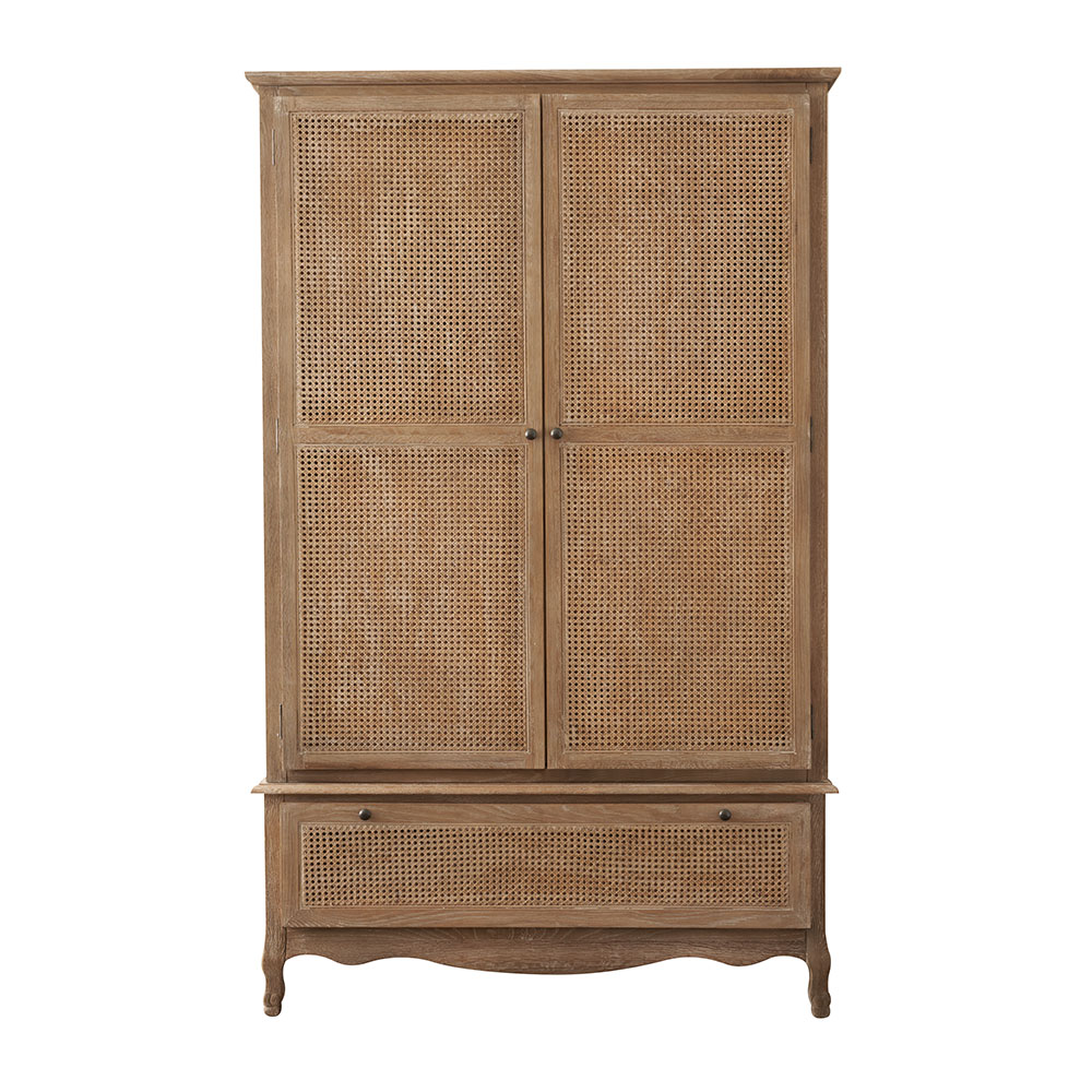 Sienna Rattan Wardrobe | Feather & Black